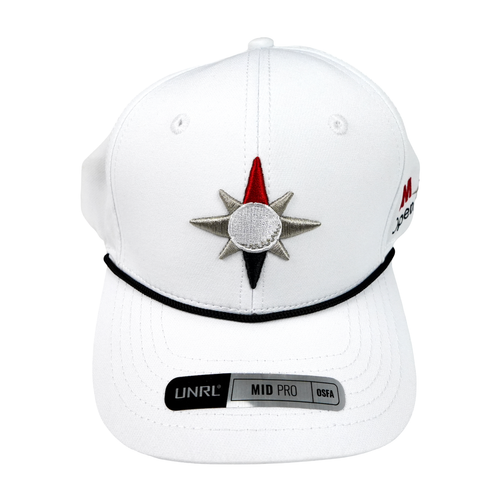 3M Open Golf Hat Cap Snap Back Mens White UNRL Mid Pro PGA Embroidered ...
