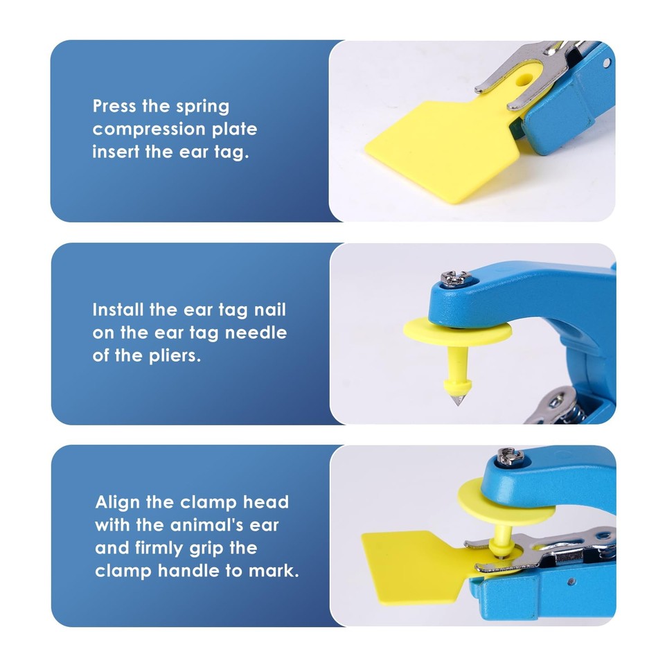 Cattle Ear Tagger Universal Livestock Tag Pliers Applicator Cow Pig ...