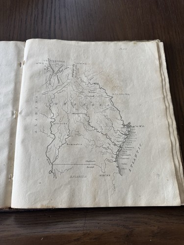 1822 Georgia Map Original 10 X 8.5 Luke Drury | eBay