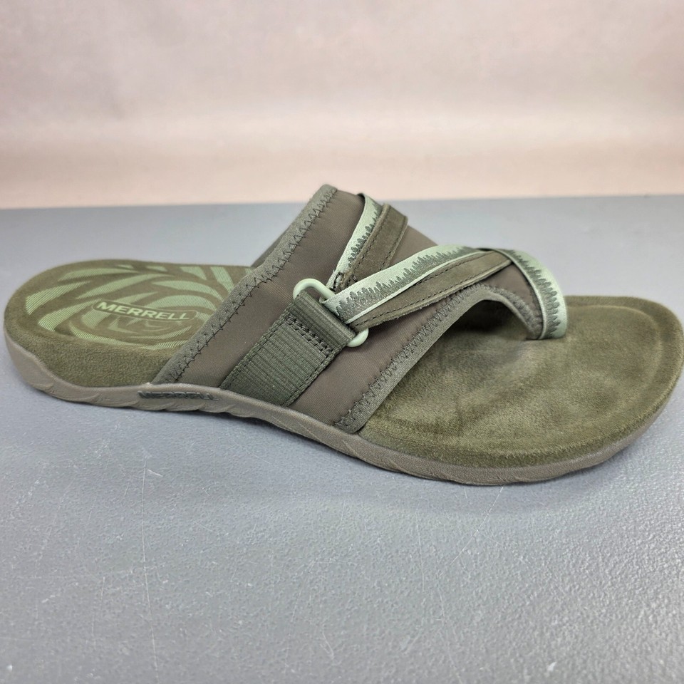 Merrell Womens Terran Cush Sandal Slide Size 9 US Olive Army Green ...