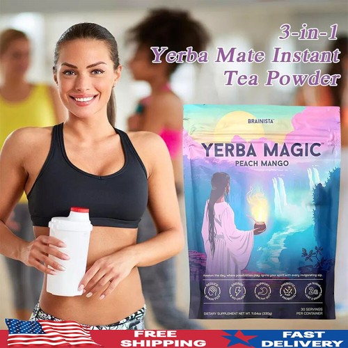 Yerba Magic Yerba Mate Instant Tea Powder - Peach Mango Flavor - 30 Servings | eBay
