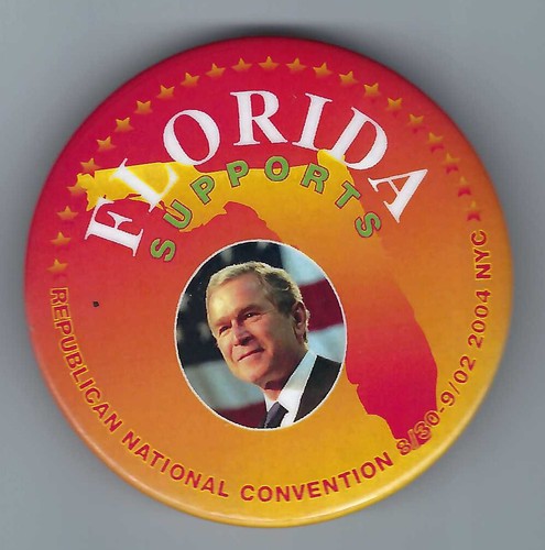President George W Bush 2004 Florida Supports RNC convention political ...
