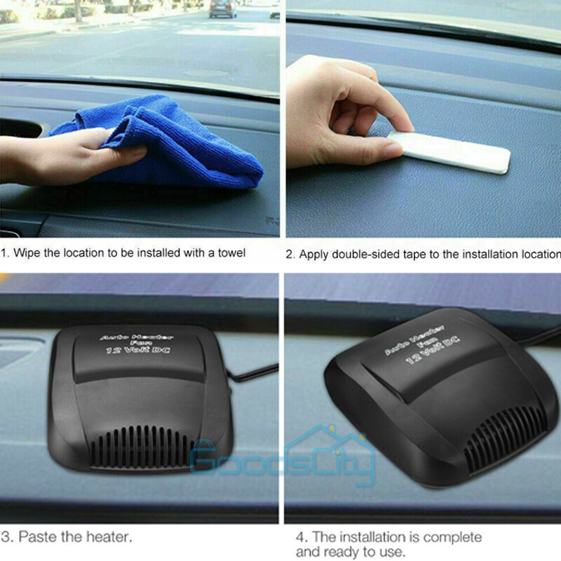 Portable Electric Car Heater 12V 500W Heating Fan Defogger Defroster ...