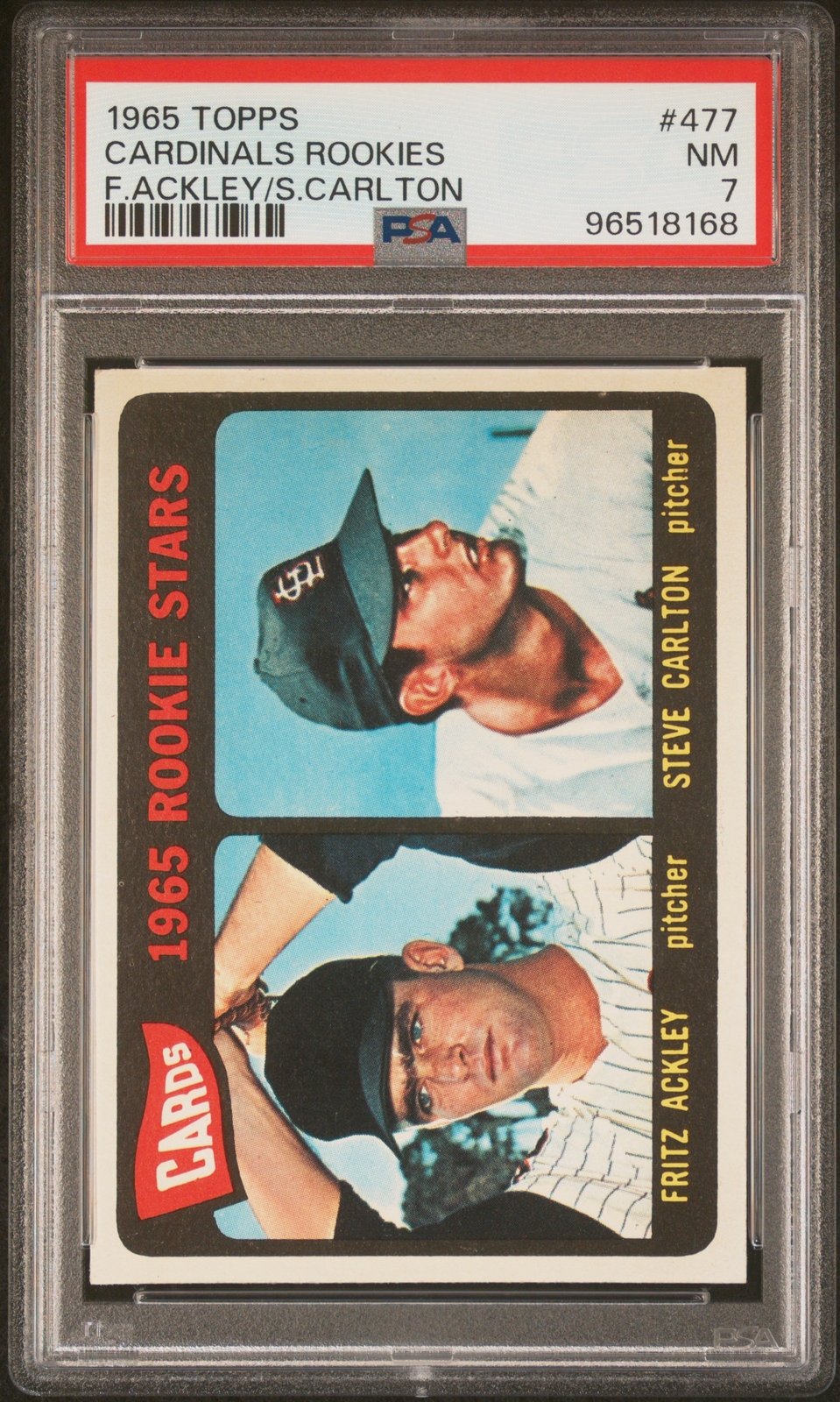 1965 Topps #477 Steve Carlton RC - PSA 7 - NEAR MINT (JB4) | eBay