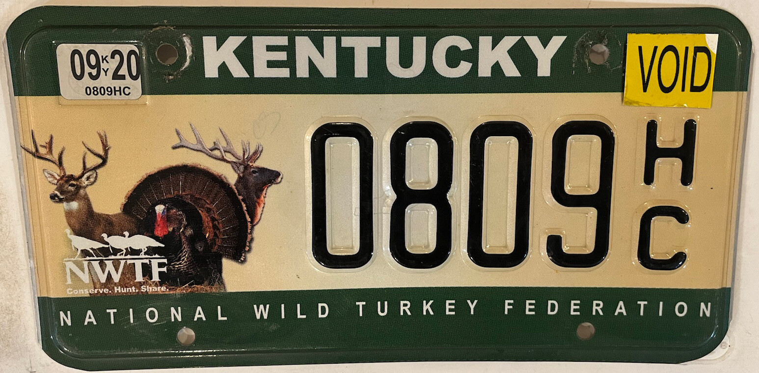 WILDLIFE WILD TURKEY license plate NWTF Hunting Hunter Gobbler Bird ...