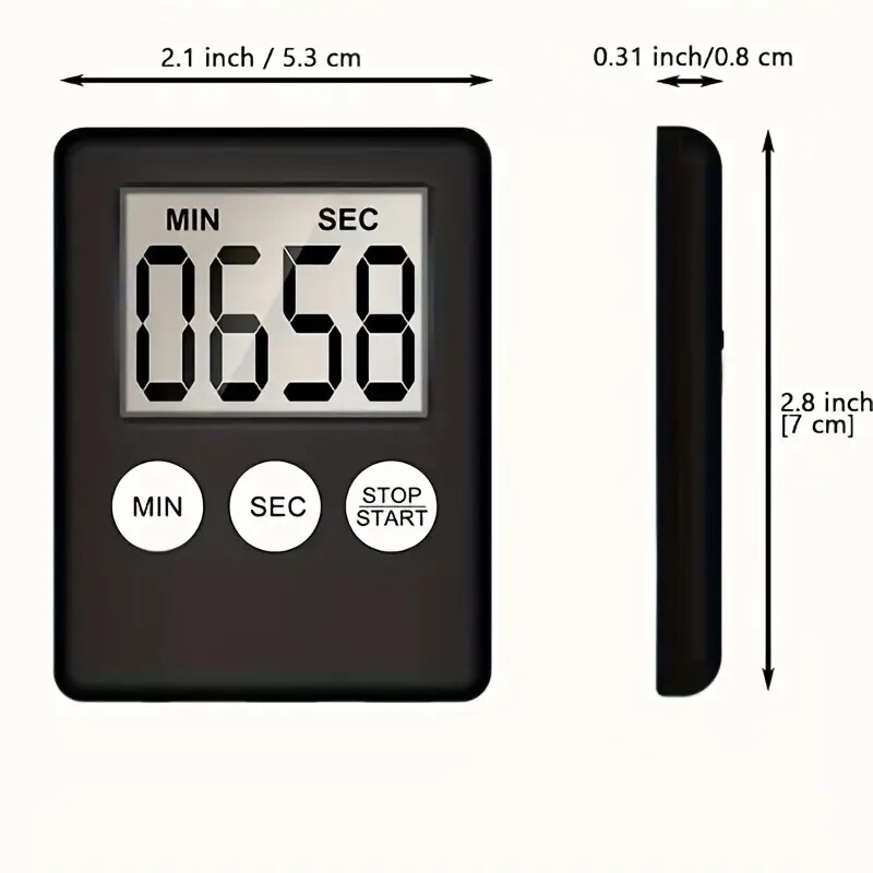 Large LCD Digital Kitchen Cooking Timer Count-Down Up Clock Loud Alarm ...