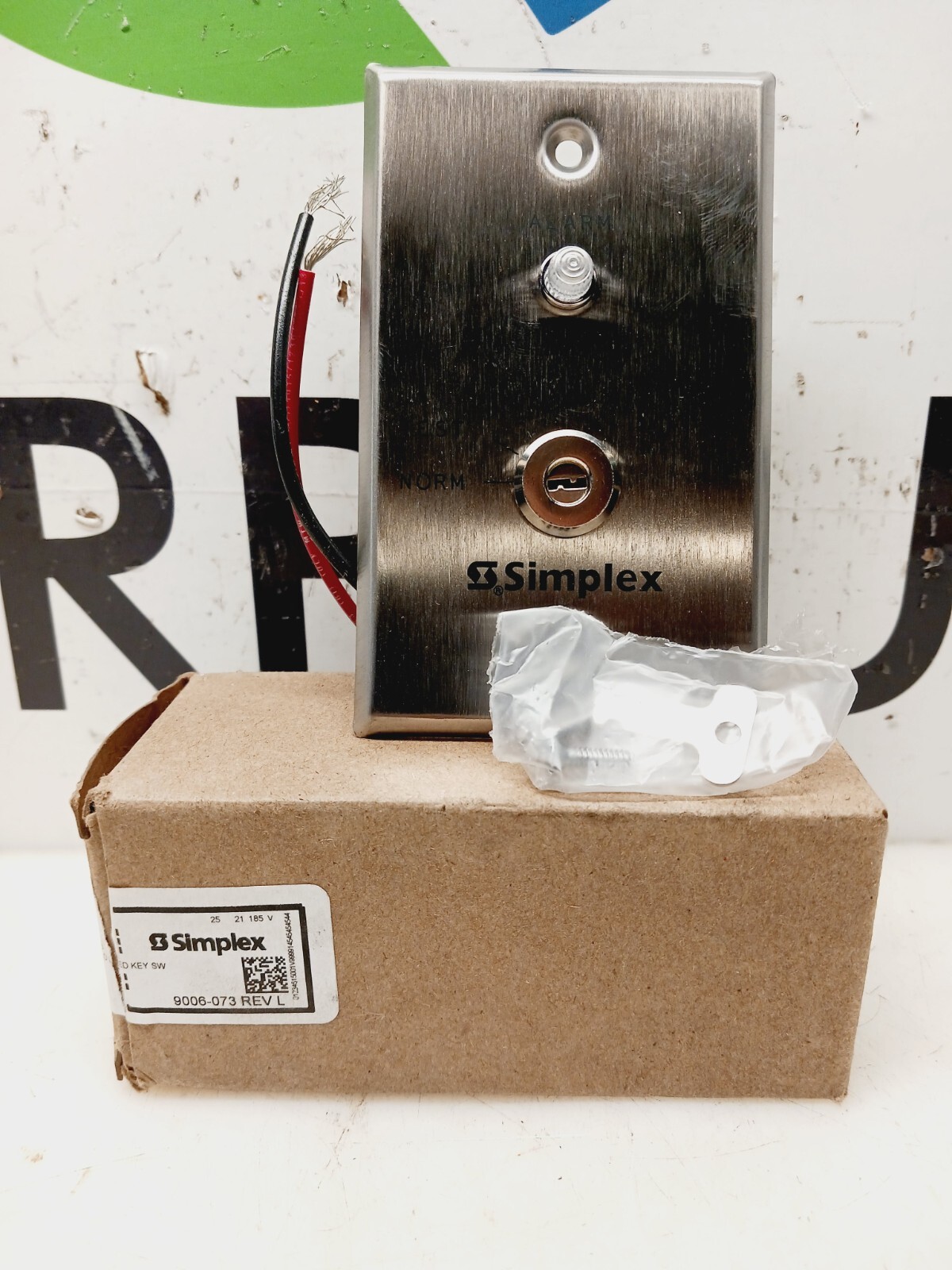 NEW SIMPLEX 2098-9806 0621151 REMOTE TEST STA RED LED KEY SW | eBay