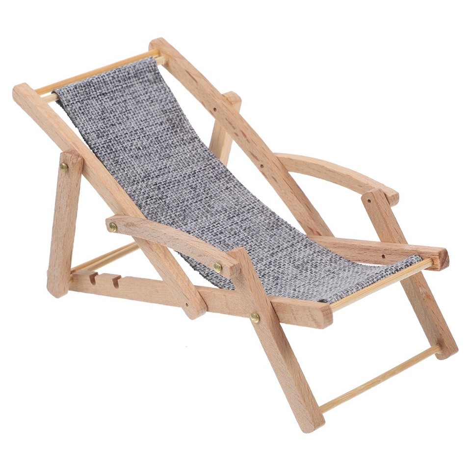 Dollhouse Furniture Mini Beach Chair Miniature Model Micro Landscape ...
