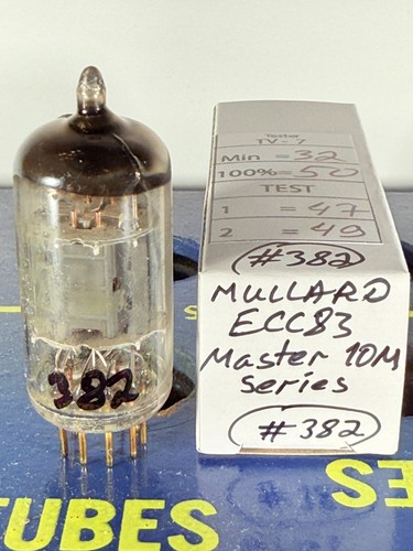 Mullard ECC83 12AX7 Master 10M Series Gold Pin Tested Good Balanced ...