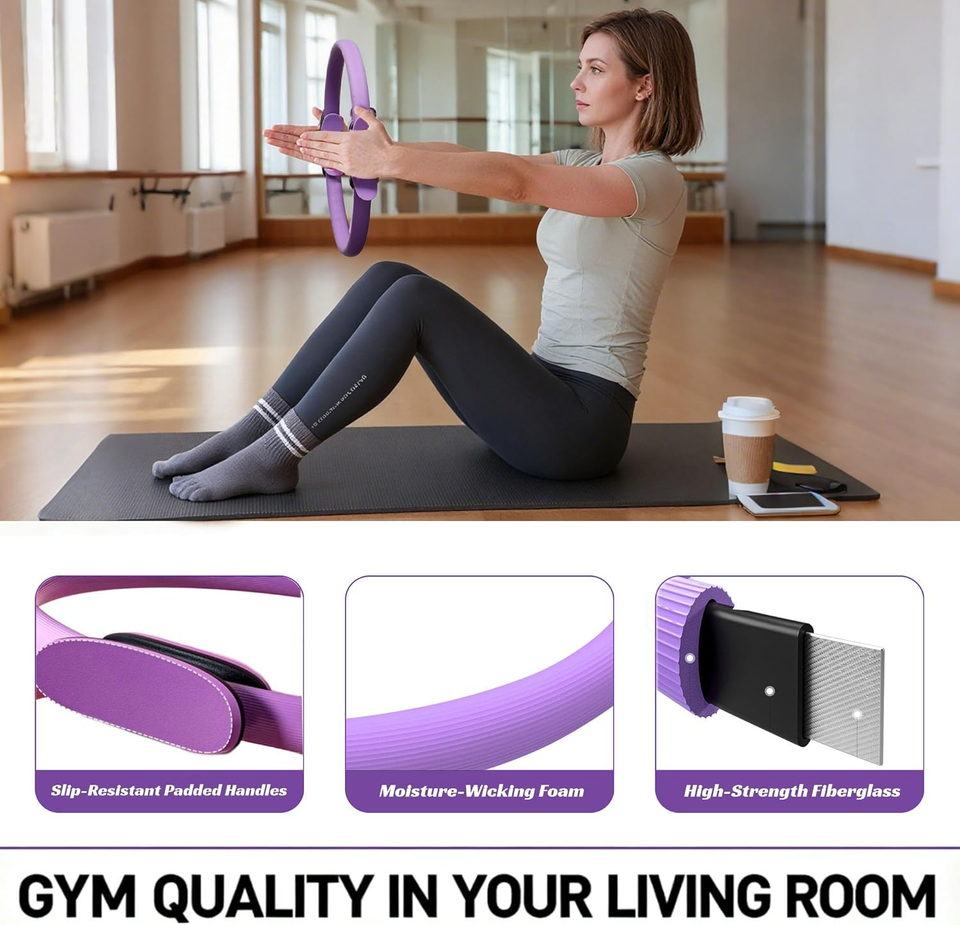 Home Pilates Kit for Women & Beginners - Fitness Equipment Set with ...