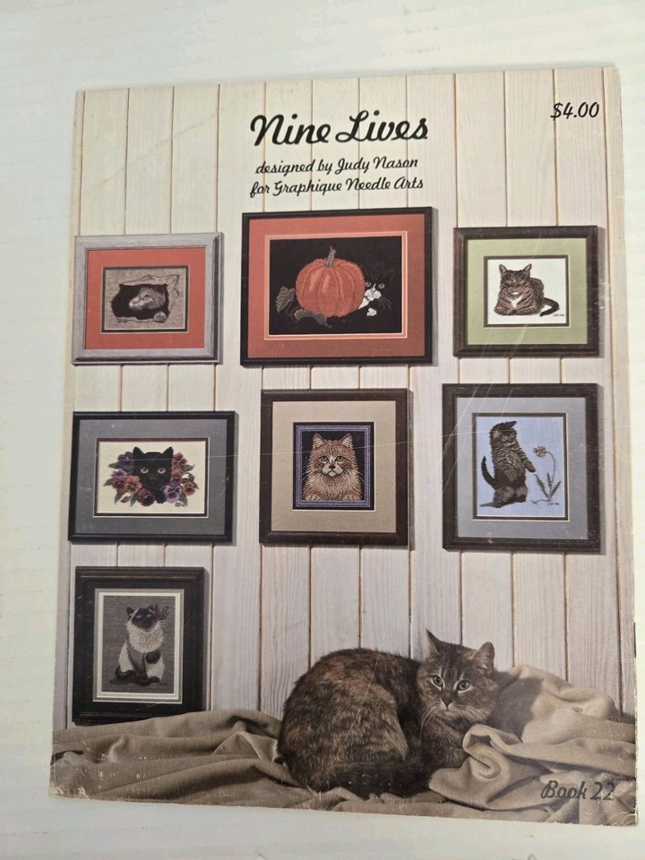 Lot of 17 Vintage CAT KITTEN Cross-Stitch Patterns Leaflets | eBay