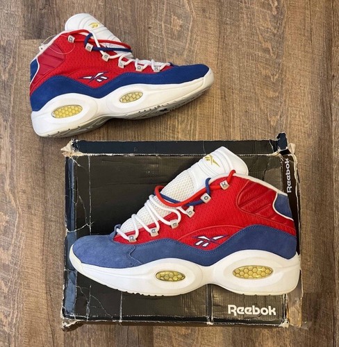 Reebok Question Mid Banner Iverson Limited Blue /1996 Size 15 Sneakers ...