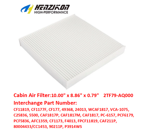 Cabin Air Filter CF11819 CF177 for 2013-2018 Hyundai Santa Fe Sport 2 ...
