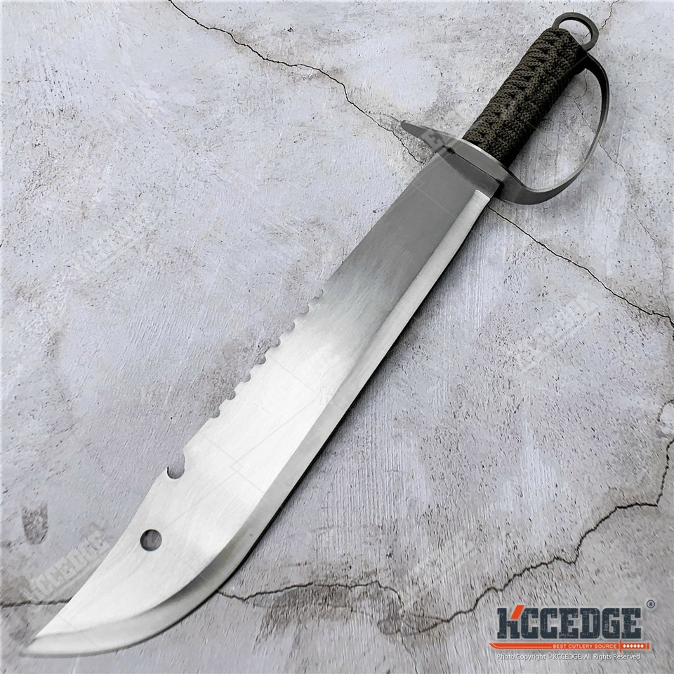 19.5" MACHETE FULL TANG FIXED BLADE SWORD BUSHCRAFT HUNTING SURVIVAL ...