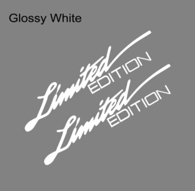 2 x Limited Edition Gloss White Decal Sticker | eBay Australia