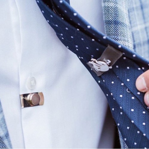 Men's Metal Shirt Tie Clip Pin Shirt Agnetic MuckleClip Bar Steel Clasp ...