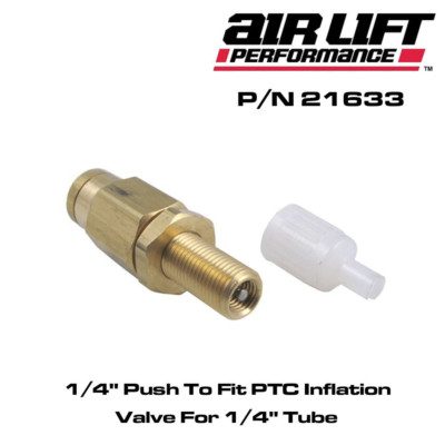 AIR LIFT 21633 - 1/4" Push To Fit PTC Inflation Valve For 1/4" Tube ...