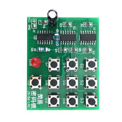 Simple Multifunctional Electronic Password Lock Circuit Learning DIY ...