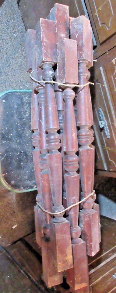 Antique Lot 15 Turned Oak? Wood 2x28" Spindles Staircase Ballusters ...