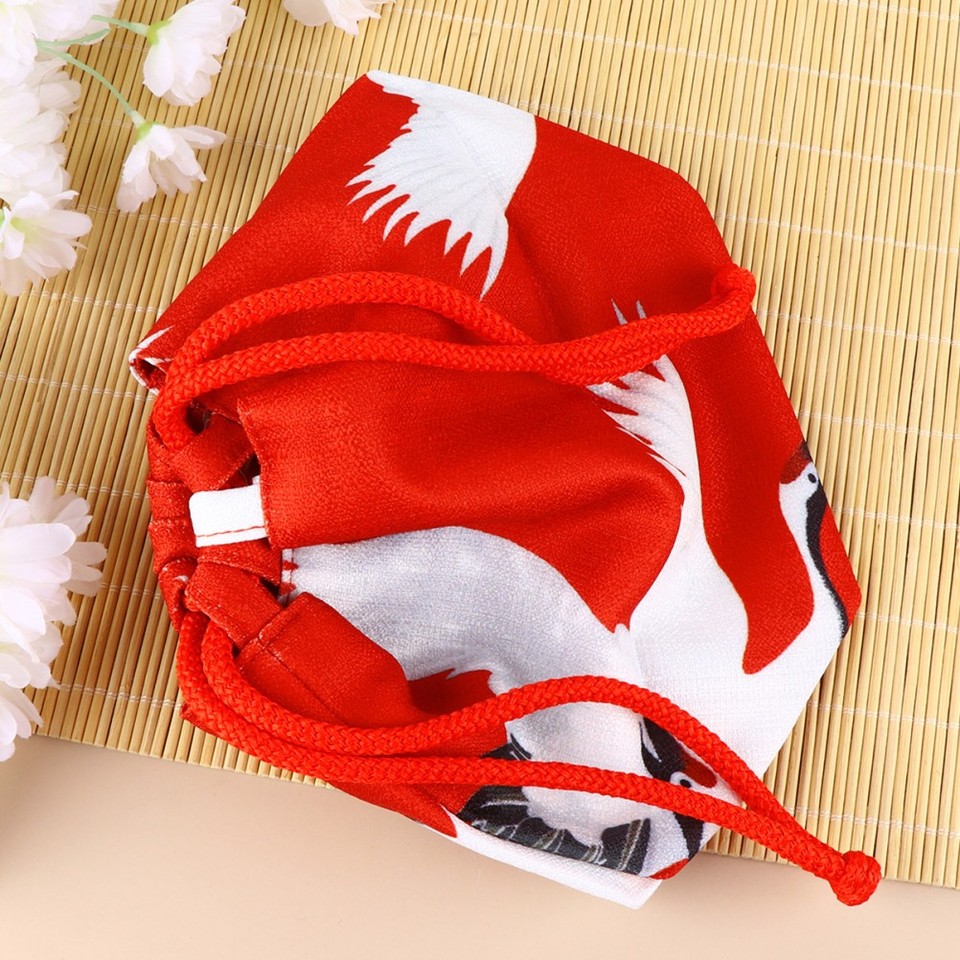 1 Pc Crane Pattern Japanese Style Drawstring Bag Portable | eBay Australia