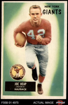 1955 Bowman #55 Joe Heap Giants-FB RC Notre Dame 7 - NM | eBay