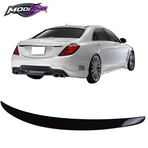 Fits 14-20 Benz W222 S Class OE Style Painted #040 Black Rear Trunk ...
