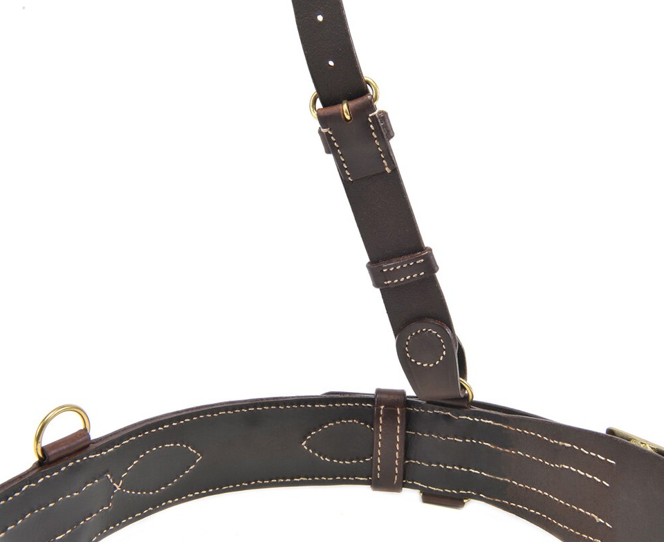 WW1 Sam Browne Belt With Shoulder Strap Premium Drum Dyed Oiled Brown ...