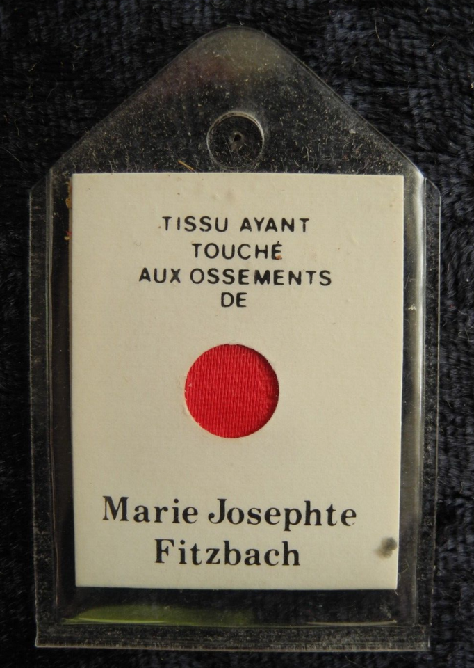 ANTIQUE RELIC RELIQUE RELIQUARY PRAY HOLYCARD IMAGE St. Marie Josephte ...