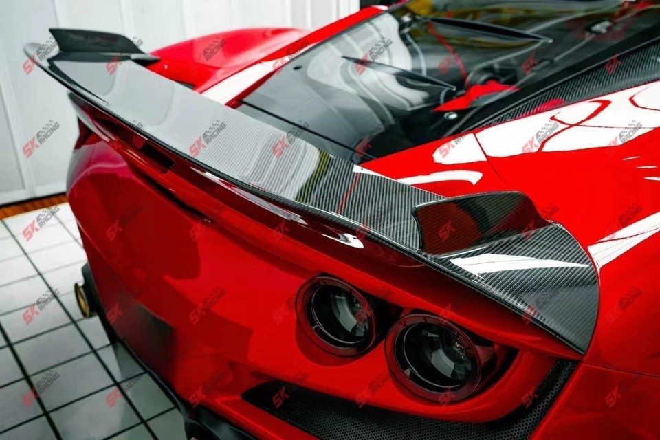 Dry Carbon Fiber Front Lip Rear Diffuser Spoiler Wing Kit For Ferrari ...