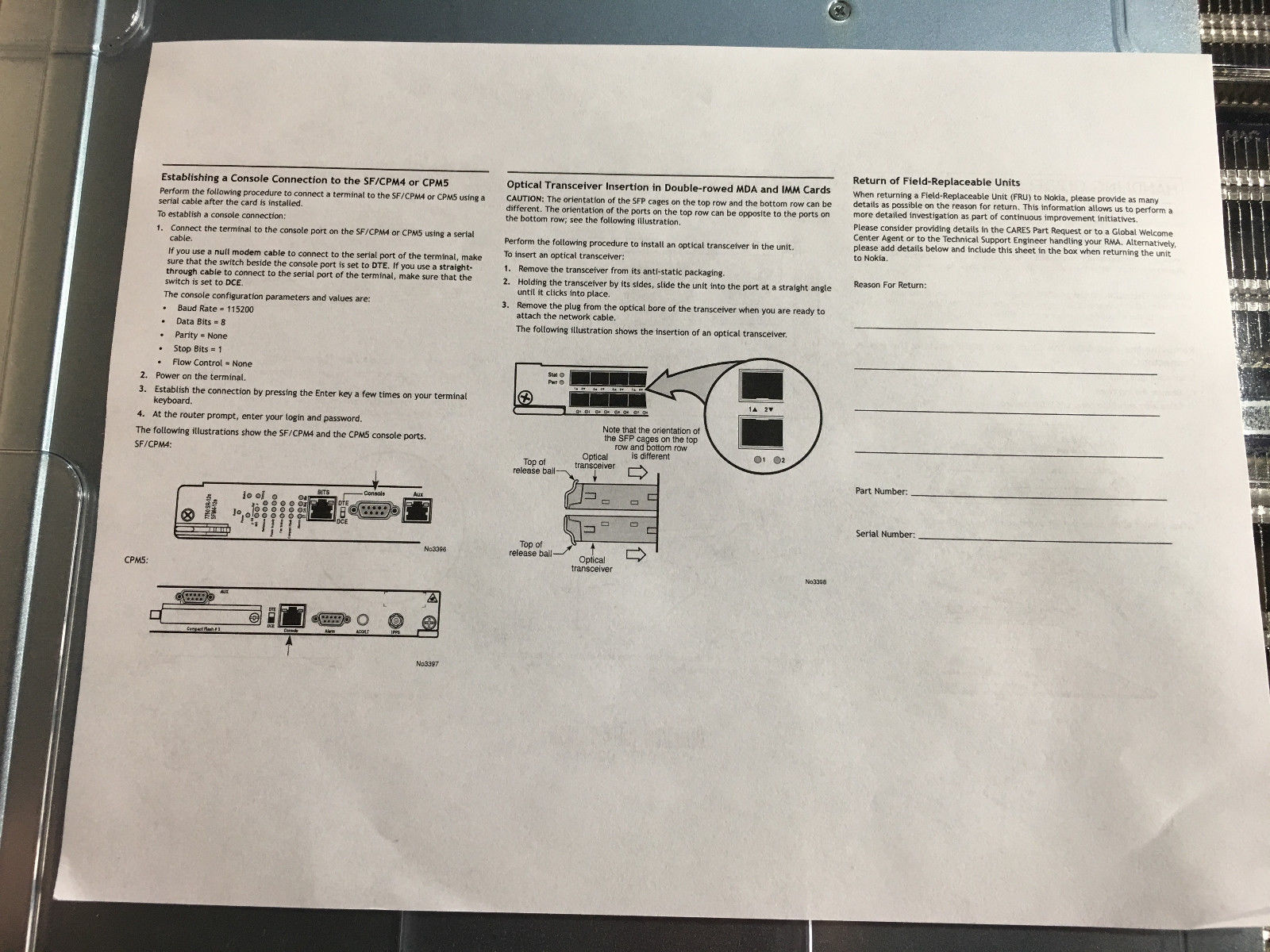 New Alcatel-Lucent (NOKIA) (One Pair) 3HE08423AA & 3HE08428AA 7750SR ...
