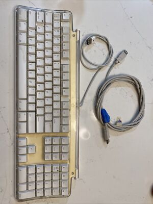 Vintage 2002 Apple Mac Computer M7803 Pro Keyboard White USB Port ...