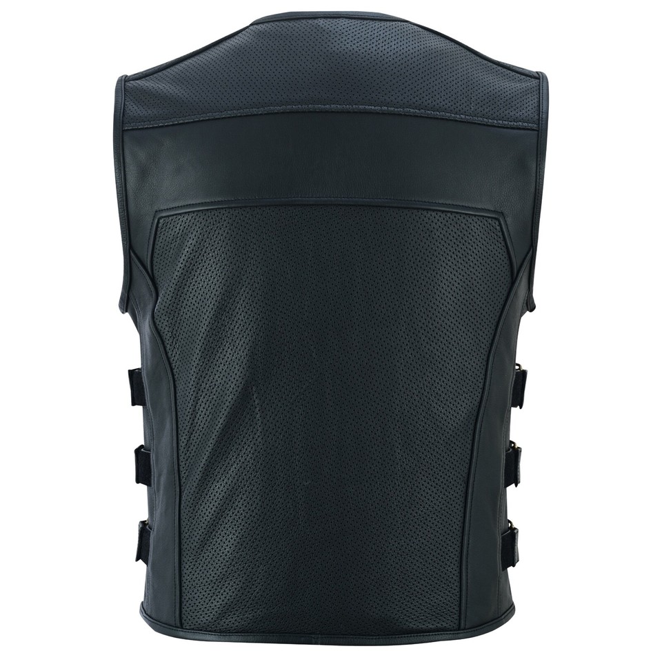 Herren Lederweste Kutte Motorrad Chopper Weste Clubweste Rockerweste ...