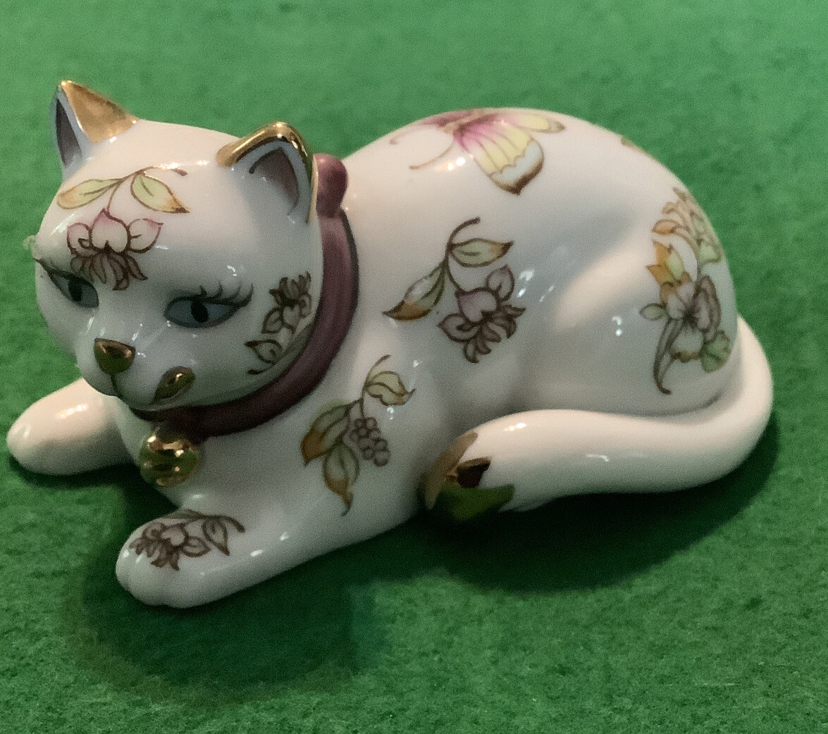 Franklin Mint Curio Cats 1986 Franklin Mint Black And Gold Cat