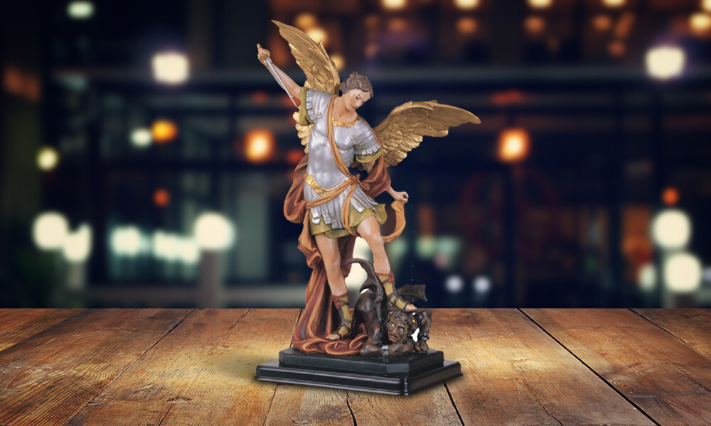 12"H Archangel Michael Statue Saint Michael The Strongest Angel Holy ...