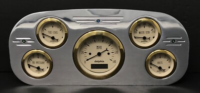 1935 1936 Ford Truck 5 Gauge Dash Panel Insert Polished Programmable ...