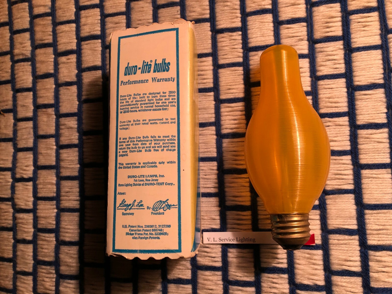 new 75w AMBER H19 chimney LIGHT BULB spun glowescent 75H19 Duro-Lite ...