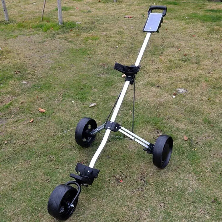 Aluminium Golf Bag Trolley Push Cart Folding Scorecard With Phone ...