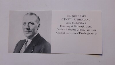 Dr. Jock Sutherland University of Pittsburgh 1934 College Football ...