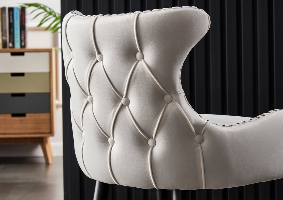 Velvet Padded Dining Chair Accent Designer Chair with/without Arms Set ...