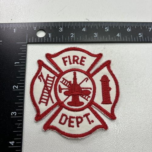 Vtg Red And White Fire Department Patch Hook & Ladder 38TS | eBay