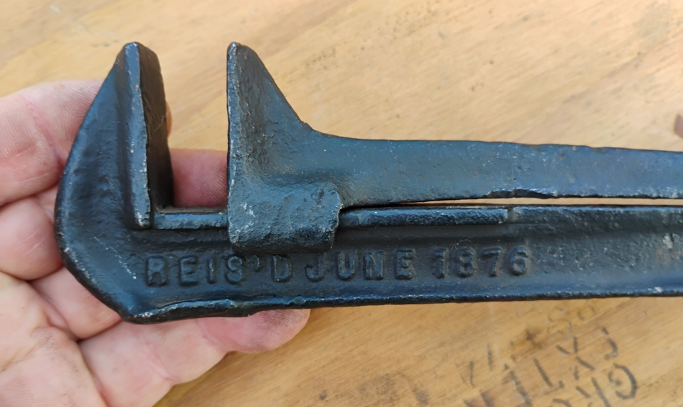 Antique Sept 1875 Patented Adjustable Wrench Tool Reis'd June 1876 | eBay