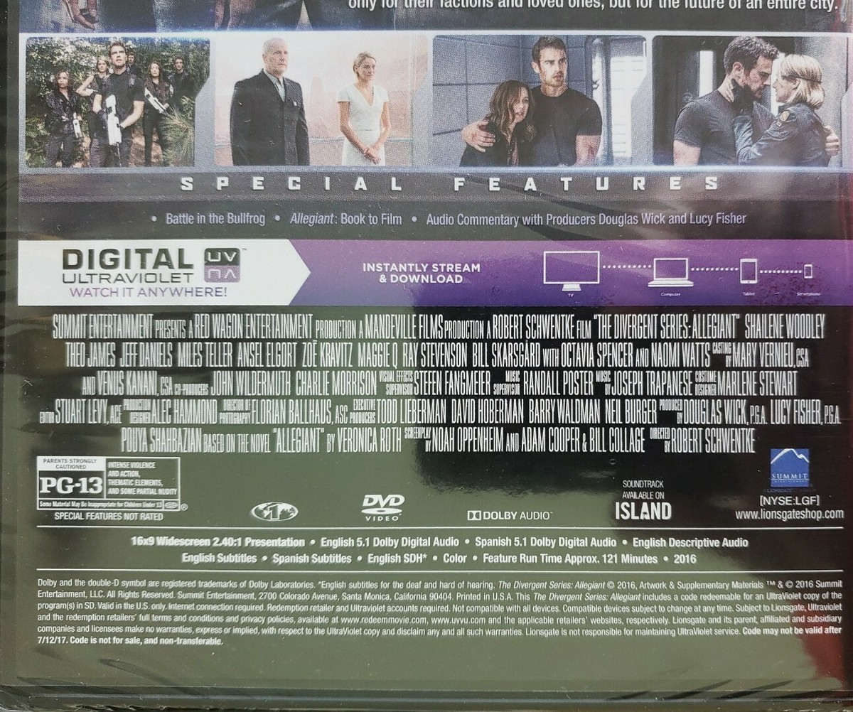 Serie Divergente Allegiant Widescreen