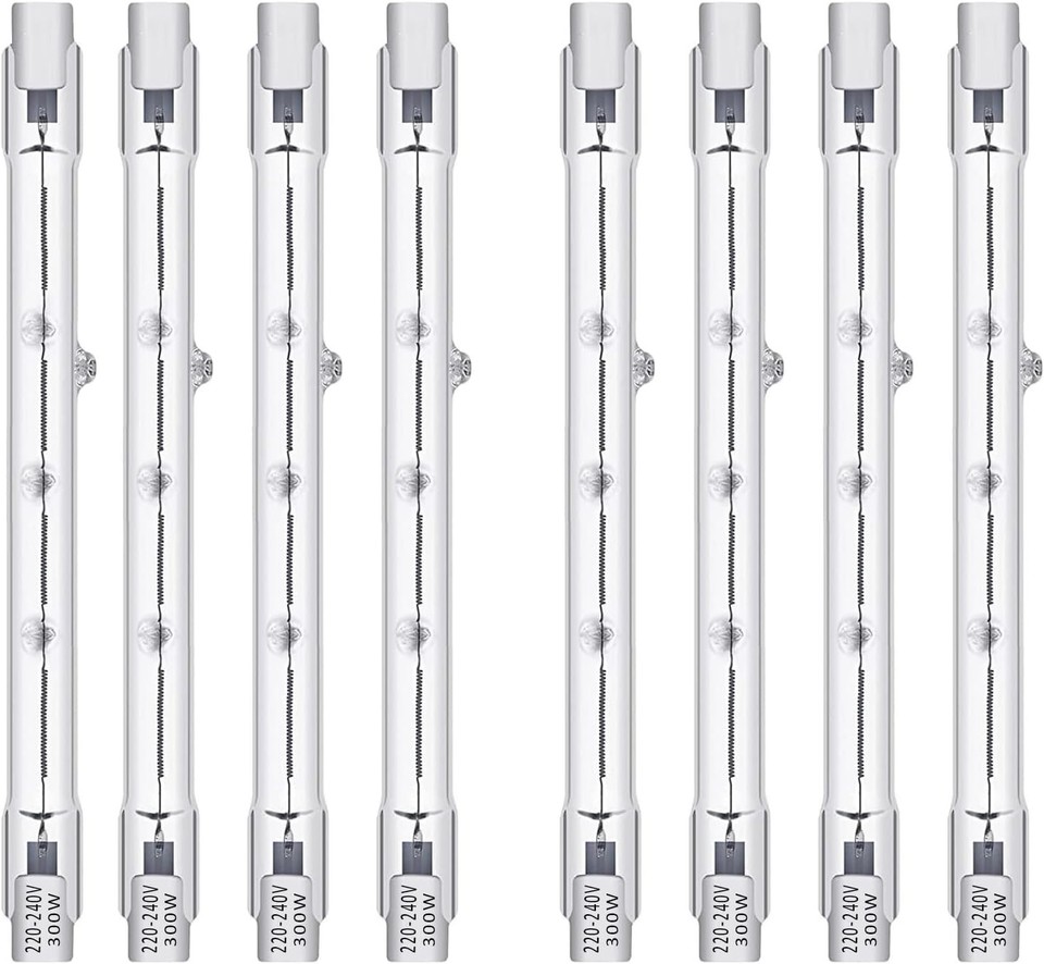 1-10pk R7 Tungsten Halogen Security Floodlight Bulb 100/150/200/300W ...