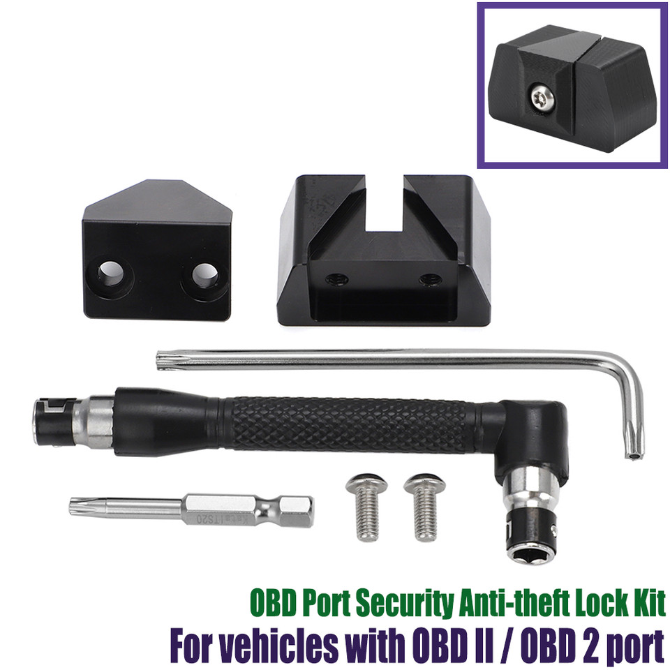 OBD 2 Port Security Anti-theft Lock Kit For 96 up Block Access to OBD ...