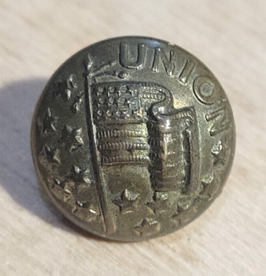 Rare Antique Button, Civil War Union League Club "Union", 13 Stars ...