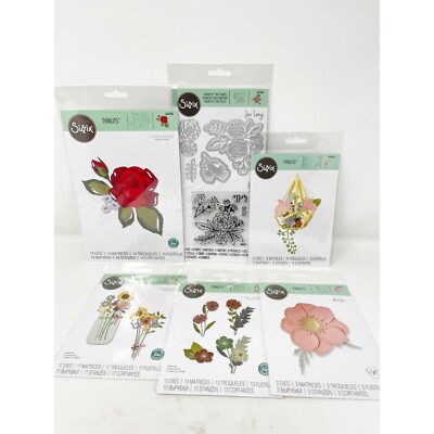 Sizzix Thinlits FLOWERS Metal Die Cuts Bundle Garden Summer Florals NEW | eBay