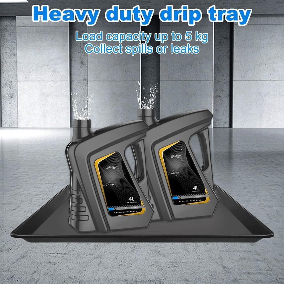 Large Oil Change Drain Pan 22in 6 Pack Auto Oil Drip Tray Plastic Catch ...
