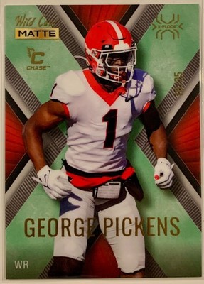 2022 Wild Card Matte George Pickens Chase Green/Orange RC /25 Bulldogs ...