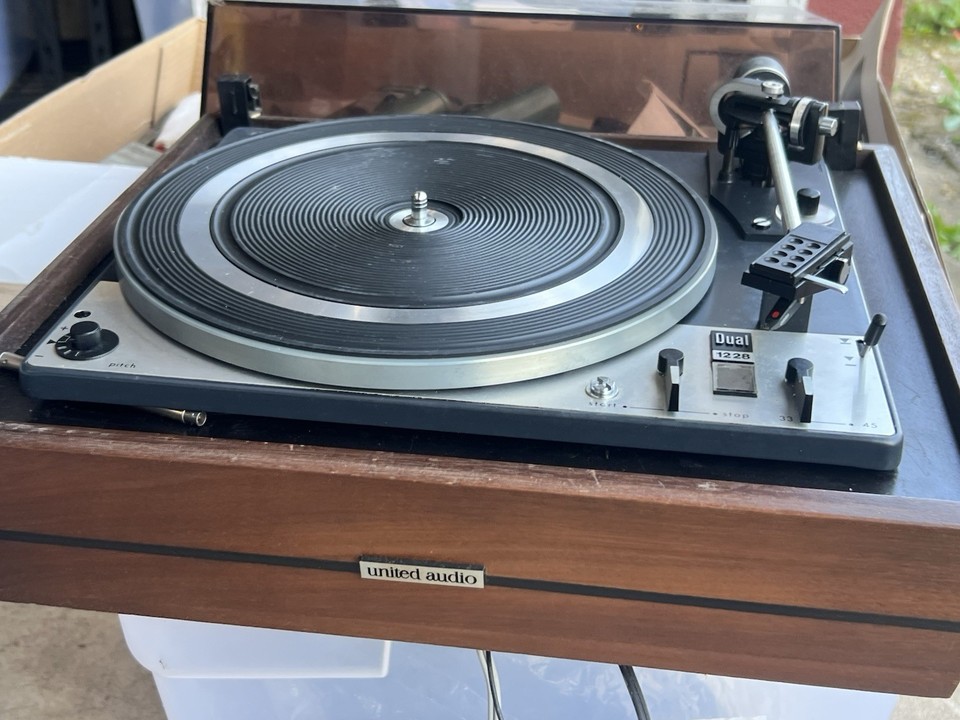 Dual 1228 Turntable For Parts Untested W Dust Cover | eBay