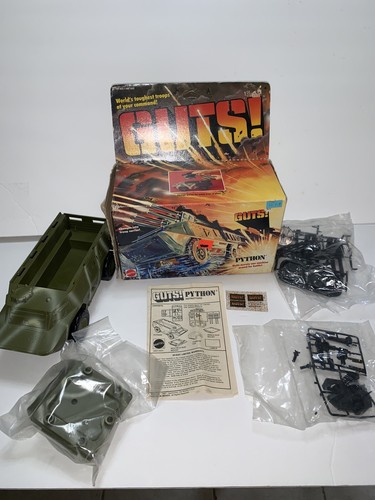 Python W/Canopy Cover GUTS! 1987 Mattel Army Tank Vehicle With Box | eBay